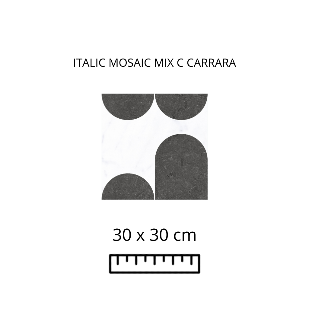 ITALIC MOSAIC MIX C CARRARA 30X30 – mosagres